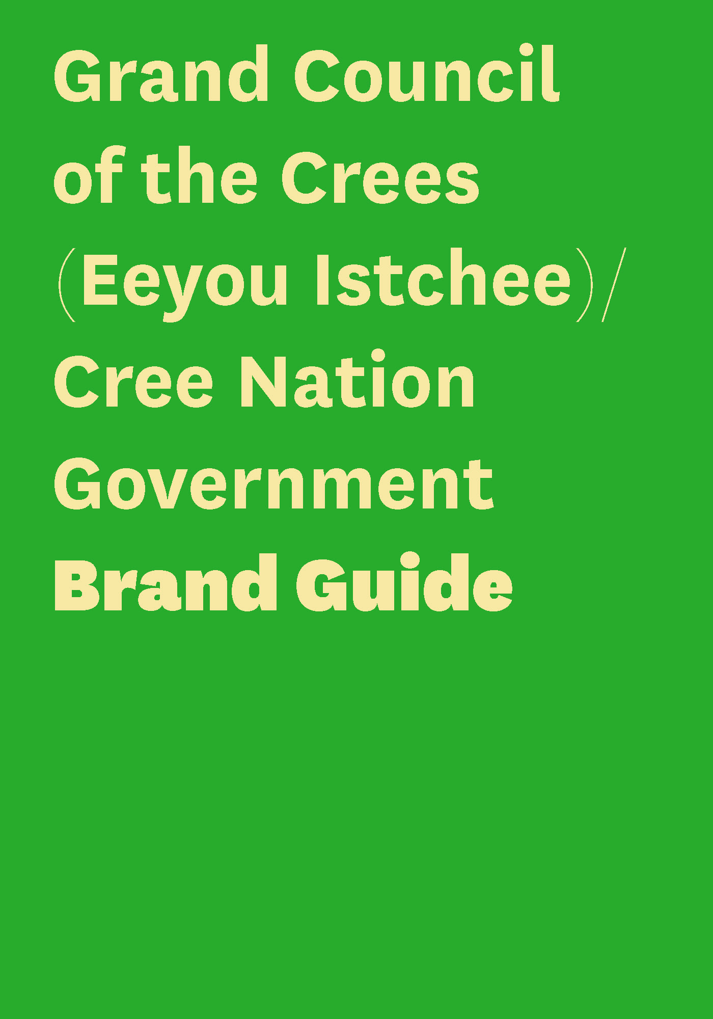 Cree Nation Government Brand Guideline 2018 | The Grand Council of the ...
